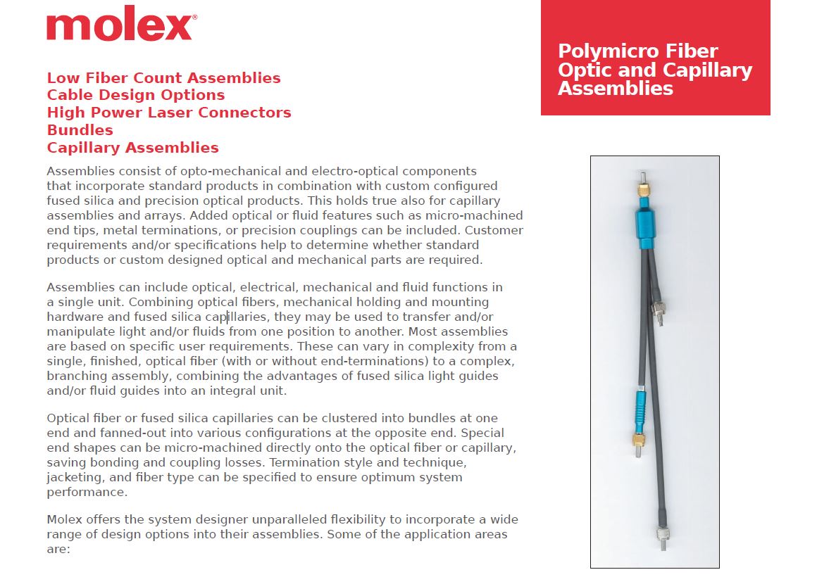 Polymicro Fiber Optic and Capillary Assemblies - (주)비엠레이저솔루션