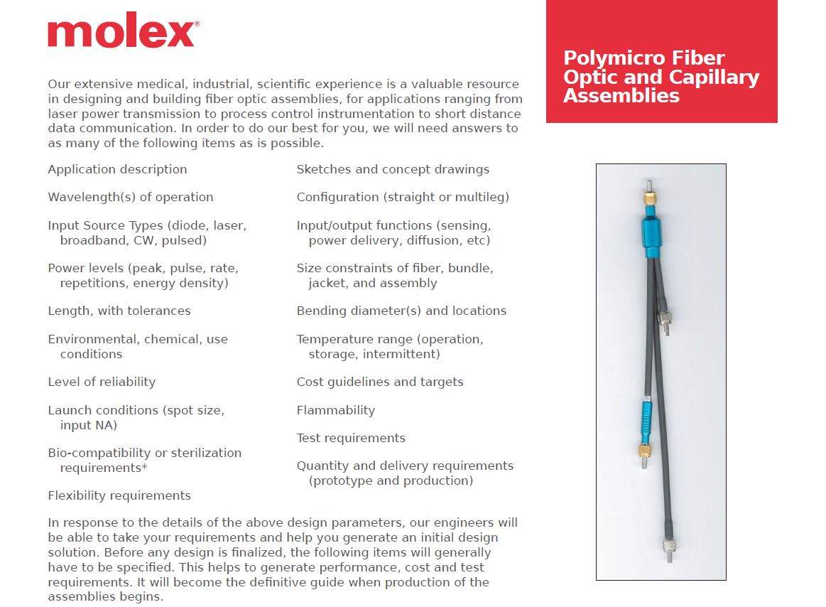 Polymicro Fiber Optic and Capillary Assemblies - (주)비엠레이저솔루션