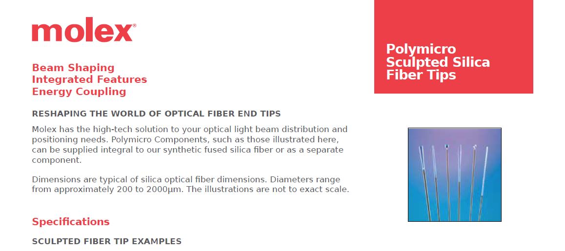 Polymicro Sculpted Silica Fiber Tips - (주)비엠레이저솔루션