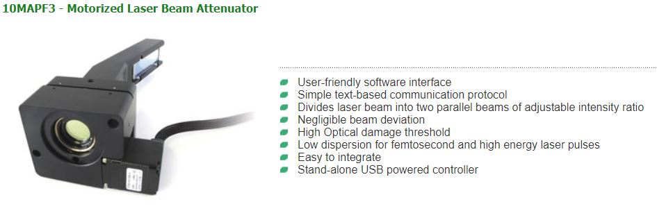 10MAPF3 - Motorized Laser Beam Attenuator - (주)비엠레이저솔루션