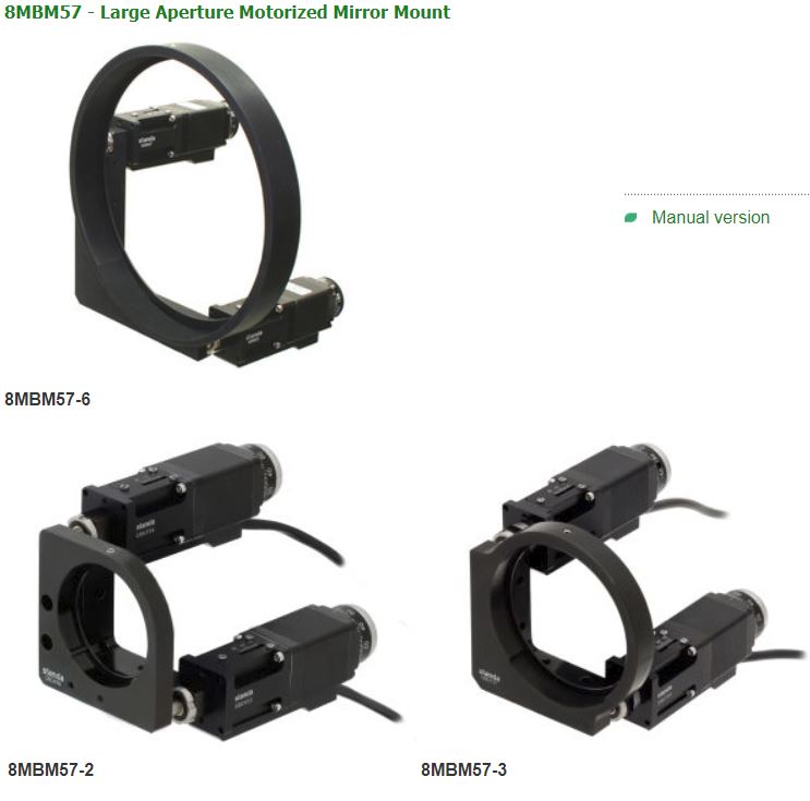 8MBM57 - Large Aperture Motorized Mirror Mount - (주)비엠레이저솔루션