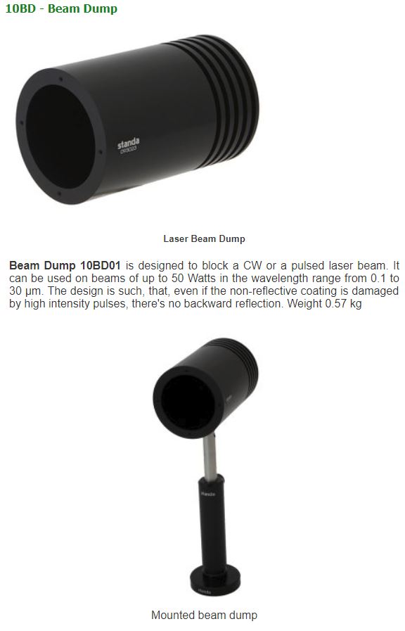 10BD - Beam Dump - (주)비엠레이저솔루션
